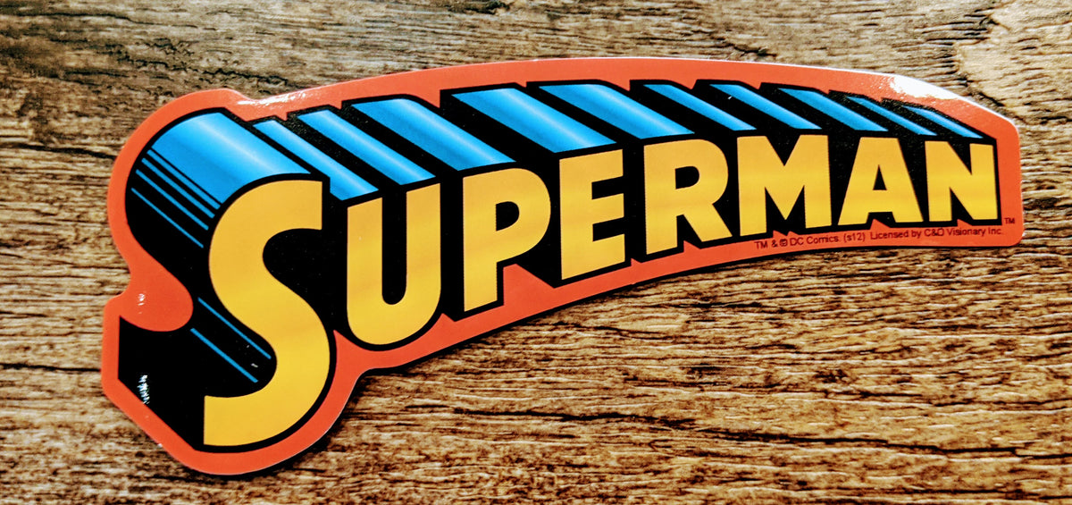 Superman Telescopic Letters Sticker Decal | Superman Stuff