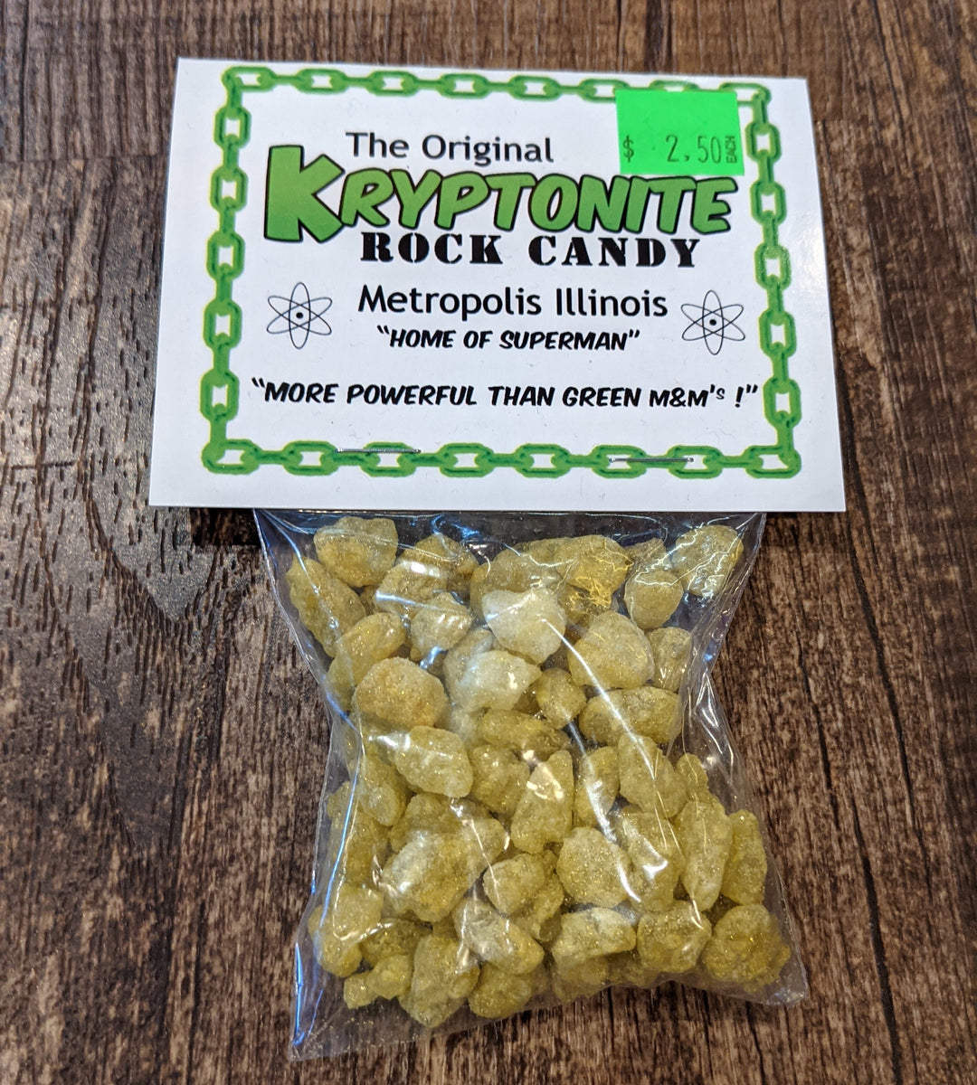 Yellow Kryptonite Rock Candy | Superman Stuff