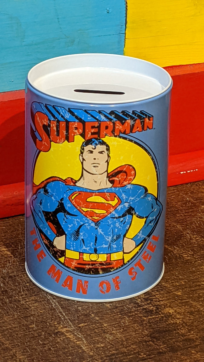 Superman Smiles Proud Tin Collectible Coin Bank | Superman Stuff